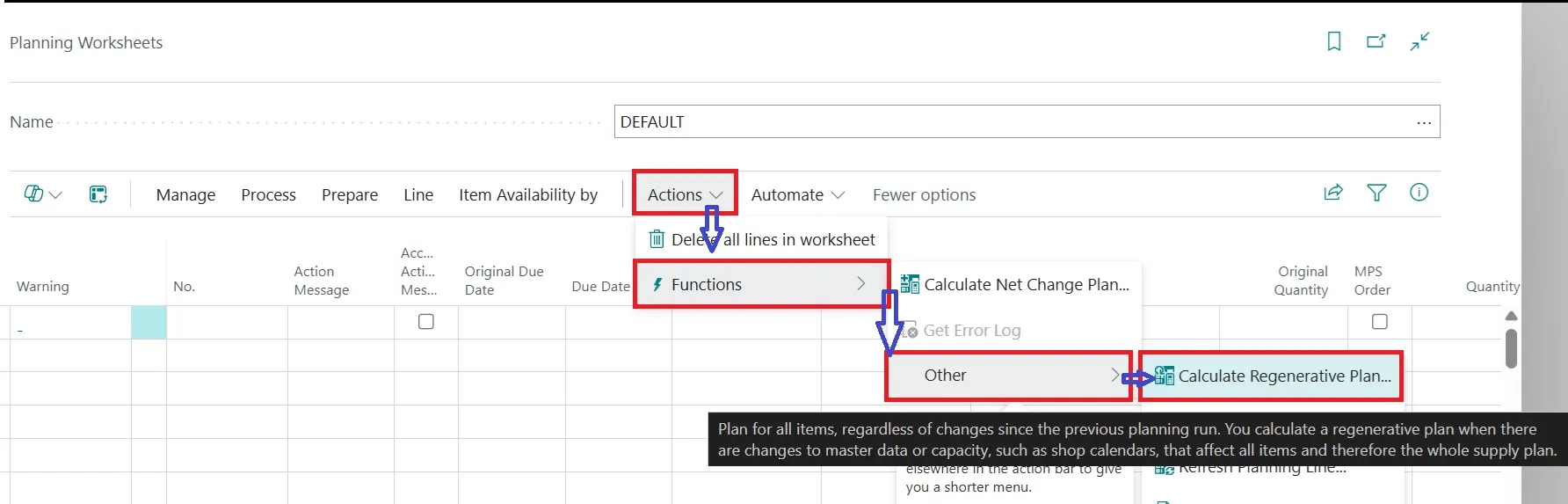 Run Full Planning, Master Production Schedule And Material Requirements ...